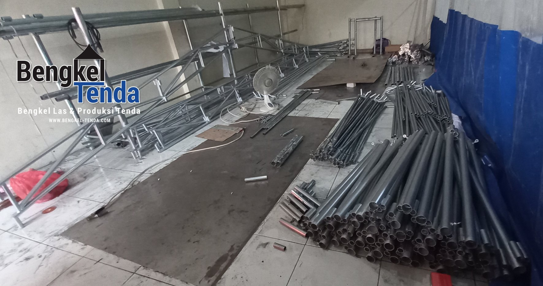 Produksi Tenda Pesta | Tenda Terop | Tenda Plampang | Bengkel Las Tenda