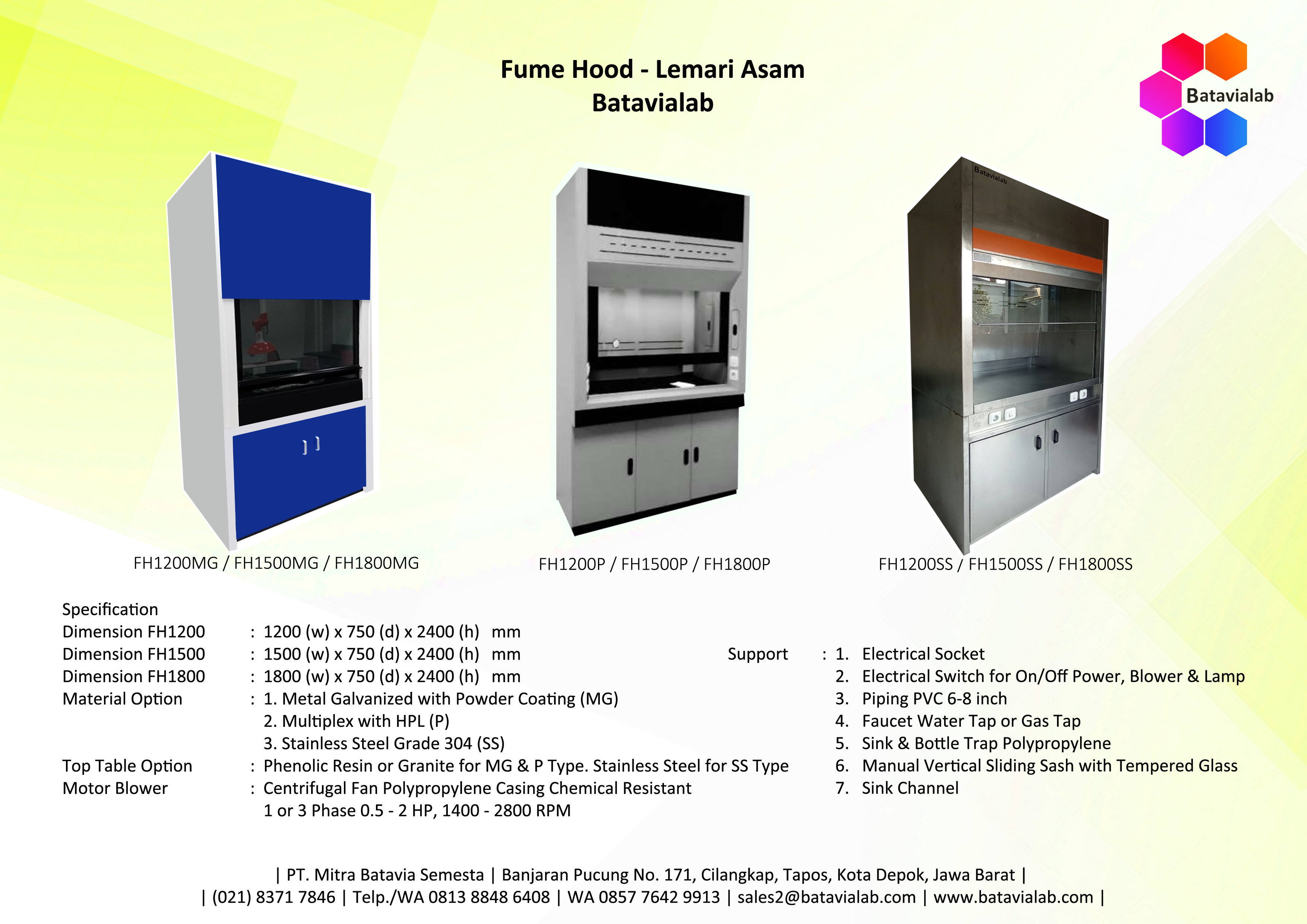 Fume Hood - Lemari Asam
