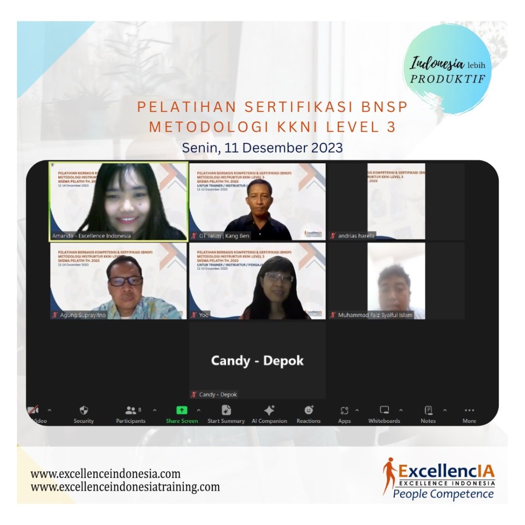 Sertifikasi BNSP Kompetensi Training of Trainer