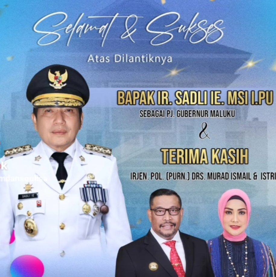 RESMI DILANTIK SEBAGAI PJ GUBERNUR MALUKU, SADALI IE GELAR SYUKURAN DI ...