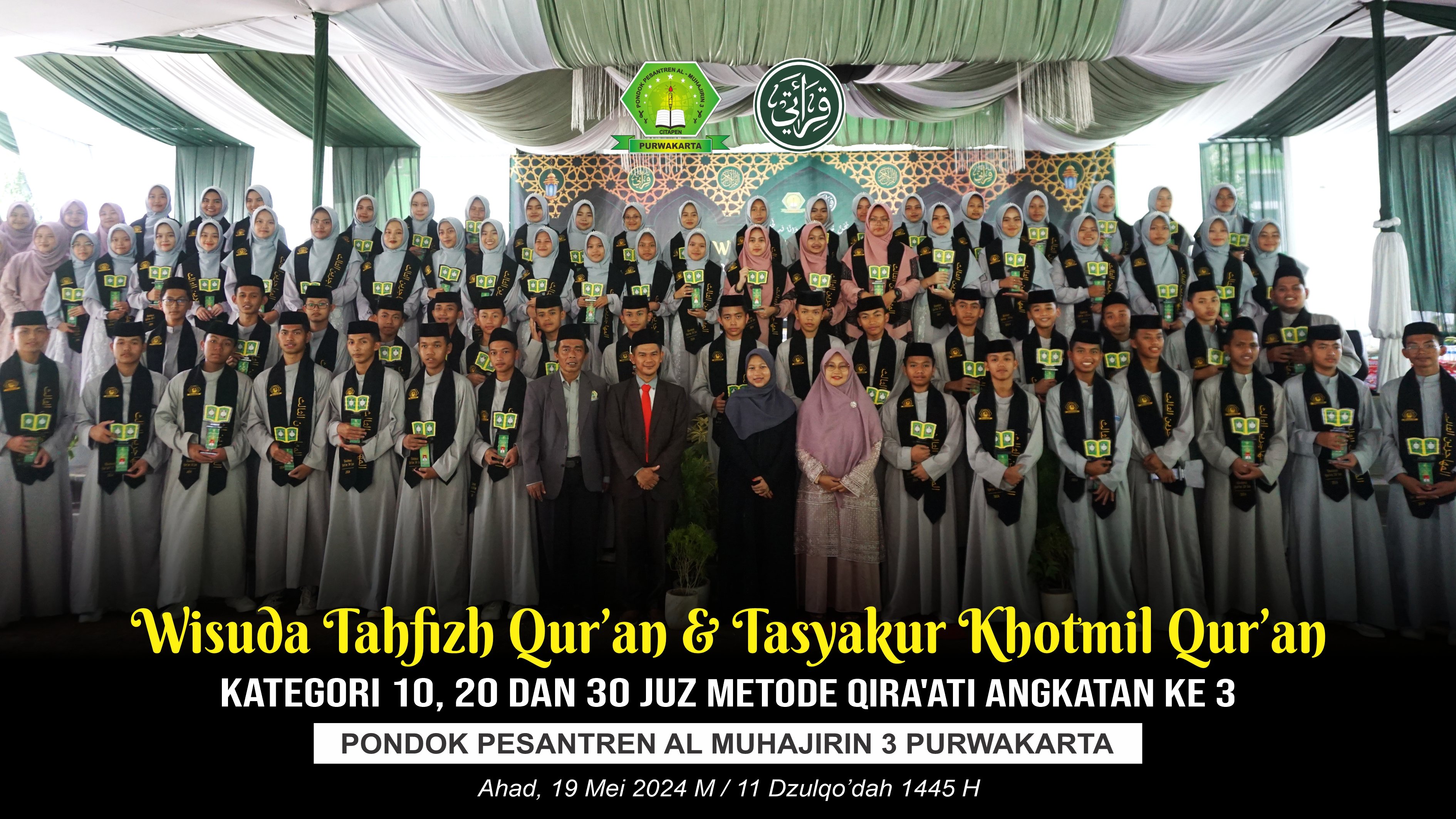 Wisuda Tahfidz & Tahsin Al-Quran Metode Qiroati Angkatan 3 Pondok ...