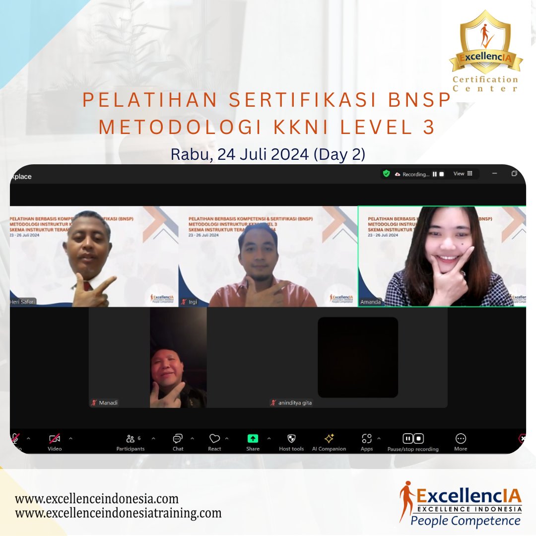 SERTIFIKASI BNSP METODOLOGI INSTRUKTUR KKNI LEVEL 3