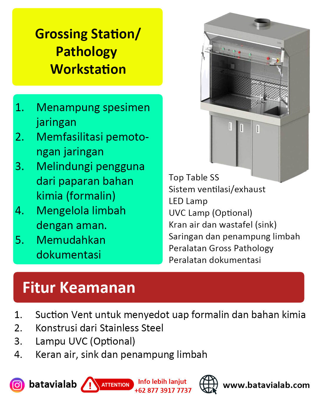 Grossing Station - Pathology Workstation